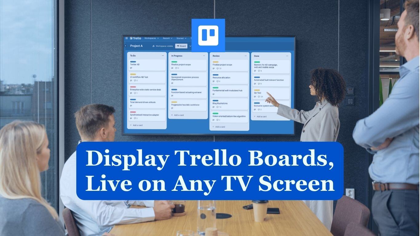 Trello Boards on TV or Any Screen | RocketScreens Digital Signage
